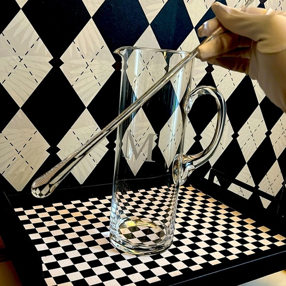 Dining | Glass Pitcher With Stirrer Elegant Vintageinspired Barware ...
